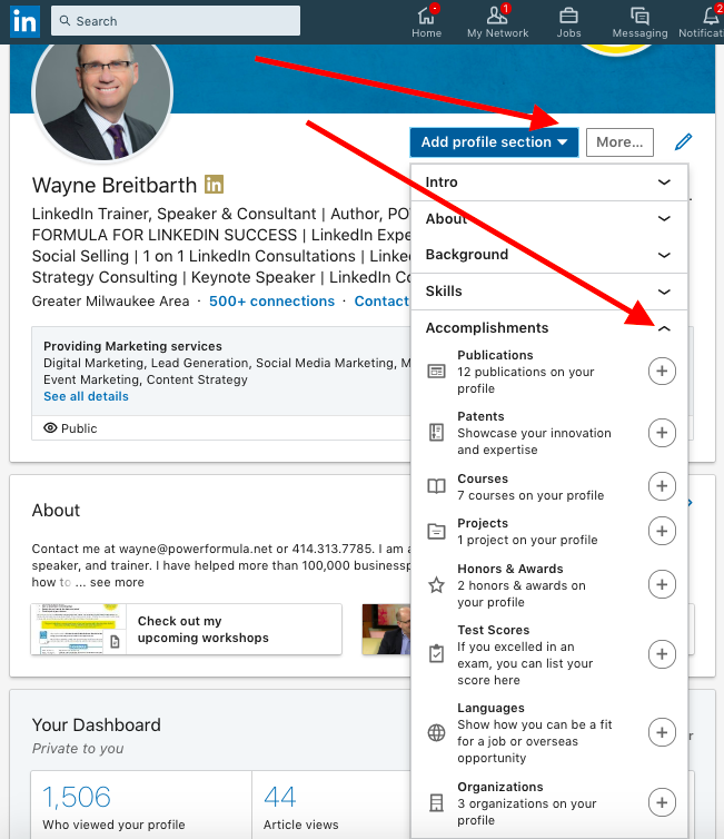 Here's How to Give Your LinkedIn Profile an Extra Pop - Wayne Breitbarth